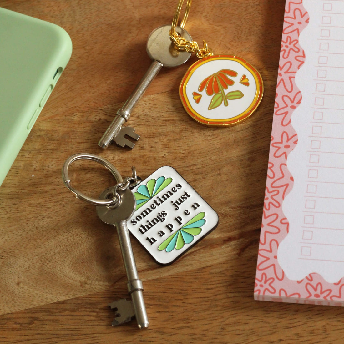 Things Happen Keyring – Lately Studio